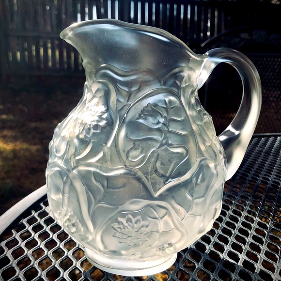 Fenton | Dining | Fenton Glass Crystal Mist Water Lily Pitcher | Poshmark